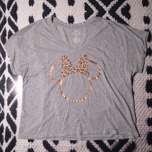 Disney | Tops | Disney Minnie Mouse Leopard Print Tee | Poshmark